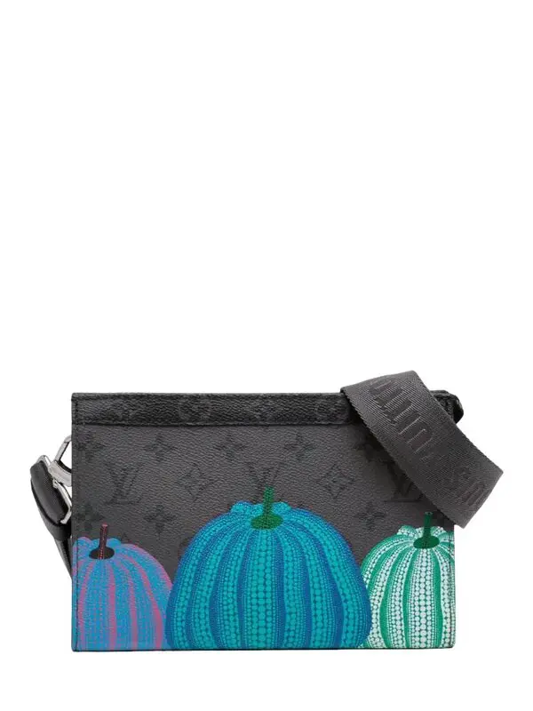 LOUIS VUITTON Monogram Eclipse Reverse Pumpkin Wearable Wallet Crossbody Bag - Grey