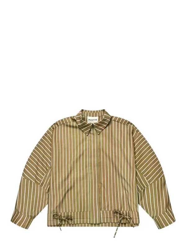 Munthe Striped Drawstring Shirt - Neutrals