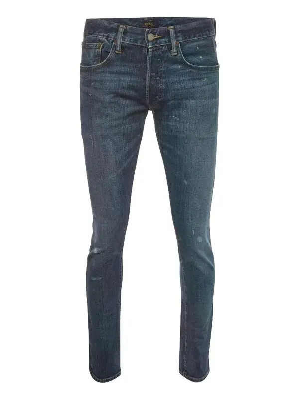 Polo Ralph Lauren Distressed Straight-fit Jeans - Blue