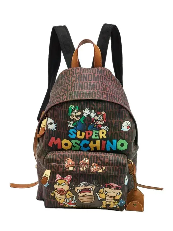 Moschino Super -print Backpack - Brown
