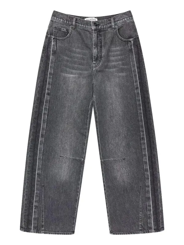 Munthe Faded Panelled Jeans - Grey