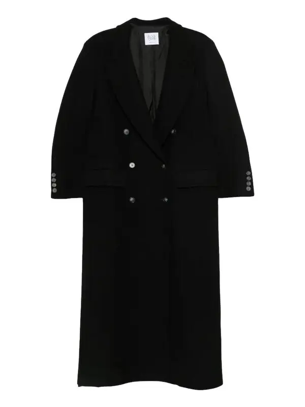 LE SULLY STUDIO Double-breasted Peak-lapel Coat - Black