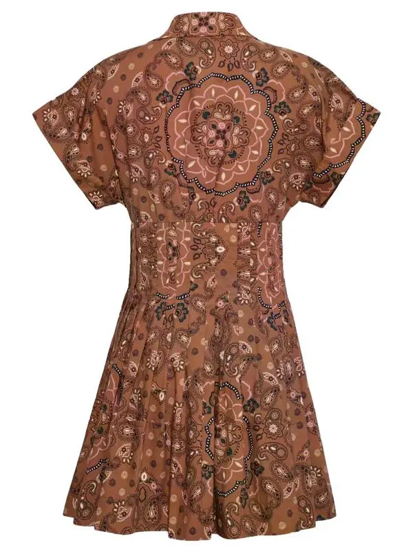Cara Cara Bandana-print Shirt Dress - Brown