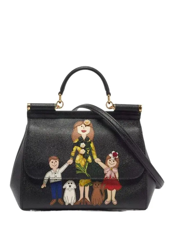 Dolce & Gabbana Miss Sicily Dg Family Top Handle Bag - Black
