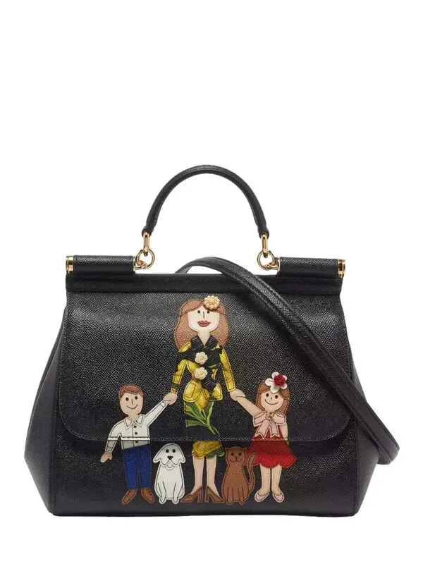 Dolce & Gabbana Miss Sicily Dg Family Top Tote Bag - Black