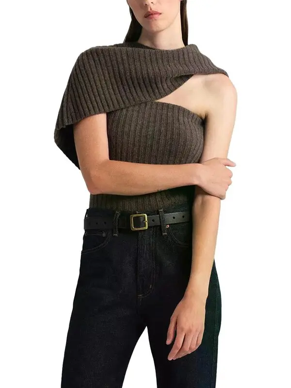 Cara Cara Rhea Ribbed-knit Tube Top - Brown