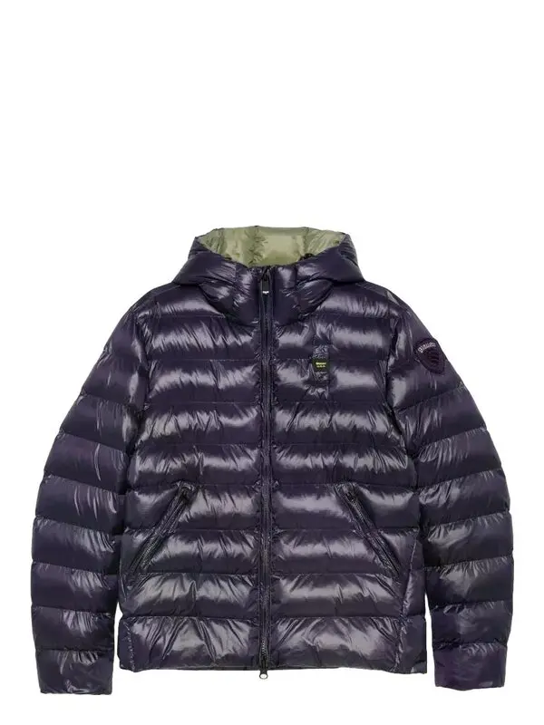 BLAUER. Hooded Quilted Jacket - Blue