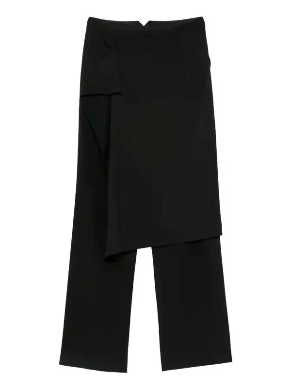 LE SULLY STUDIO Tailored Layered Wool Trousers - Black