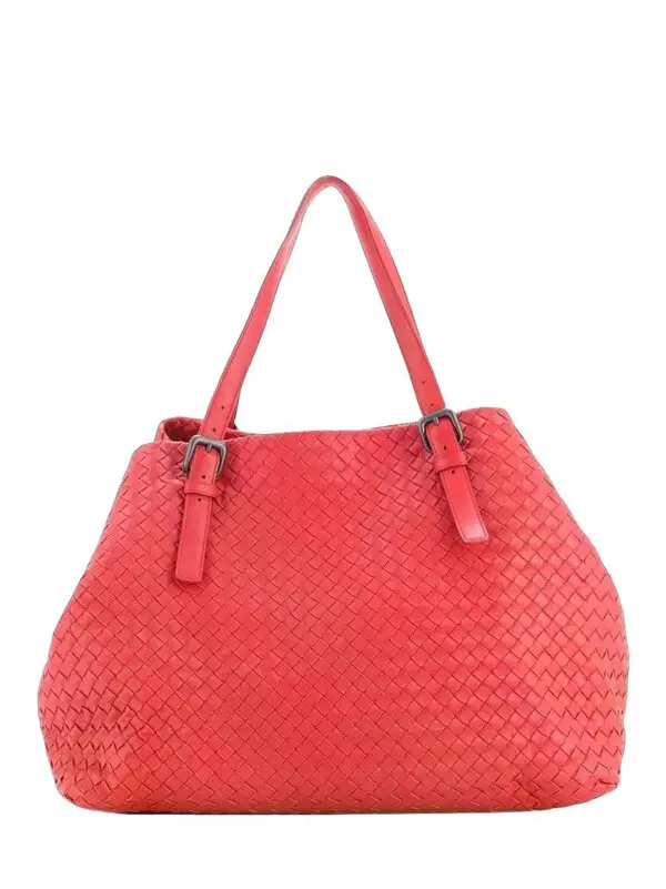 Bottega Veneta Intrecciato Nappa Large Tote Bag - Red