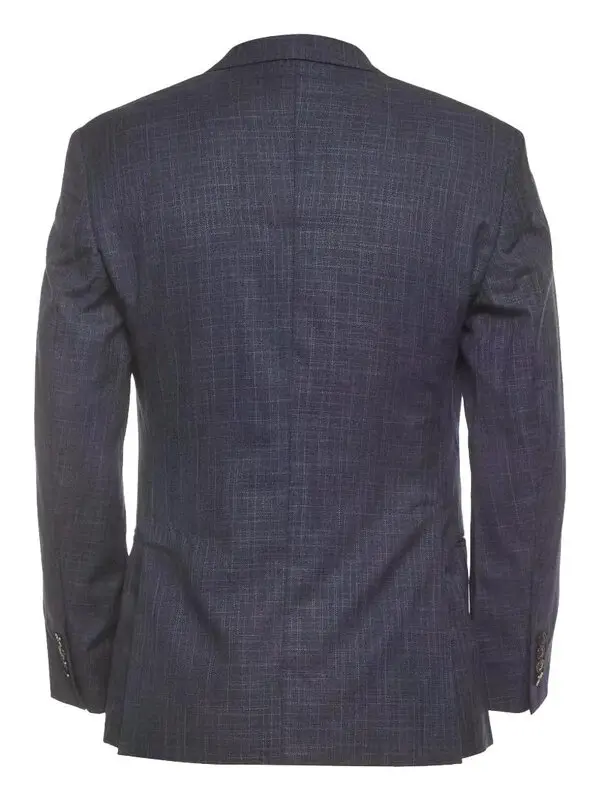 Giorgio Armani Single-breasted Wool Blazer - Blue