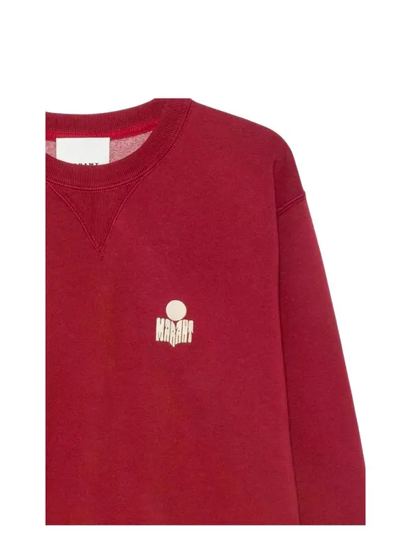 MARANT Logo-print Crew-neck Sweatshirt - Red