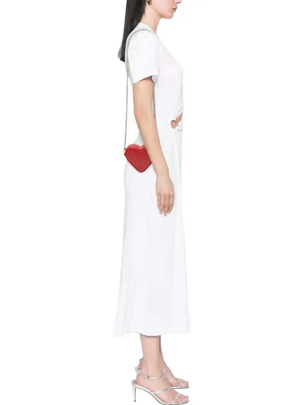 LOUIS VUITTON Monogram Embossed Lambskin Heart Crossbody Bag - Red