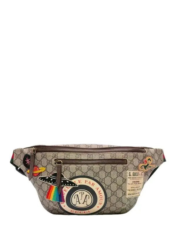 Gucci Gg Supreme Courrier Web Belt Bag - Neutrals