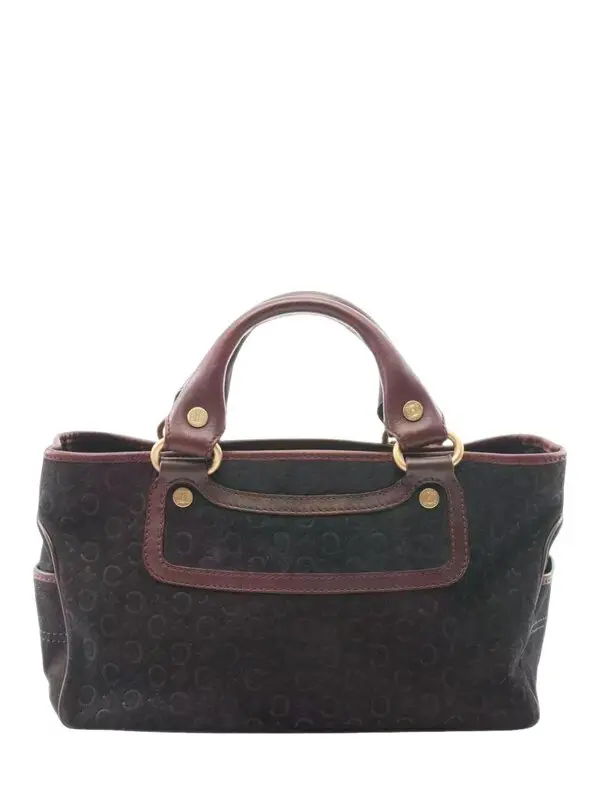 Celine Macadam Suede Boogie Handbag - Black