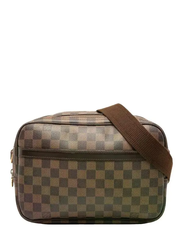 LOUIS VUITTON Damier Ebene Reporter Pm Crossbody Bag - Brown