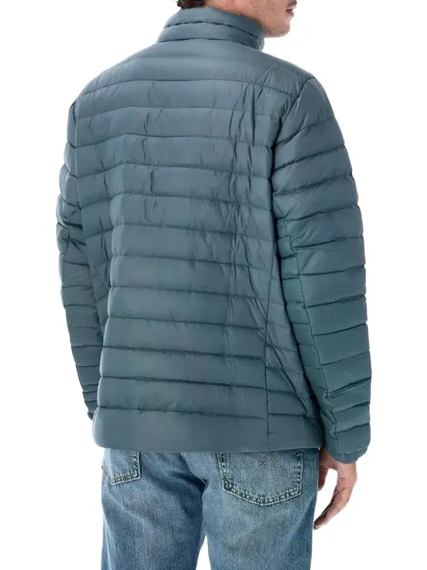 Patagonia Quilted Logo-patch Padded Coat - Blue