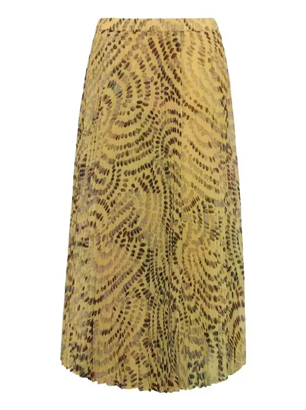 Cara Cara Otta Pleated Midi Skirt - Yellow
