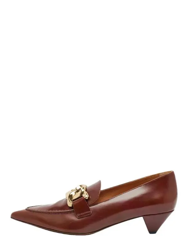 TOD'S Chain-link Loafer Pumps - Brown