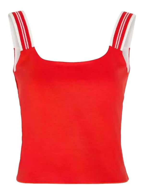 SPENCE Striped-strap Top - Red