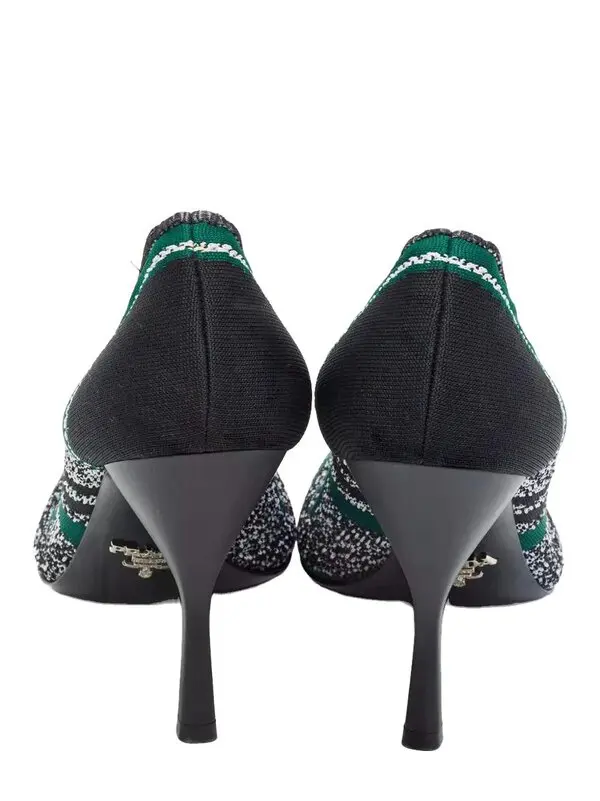 Prada Stretch-knit Heeled Pumps - Green
