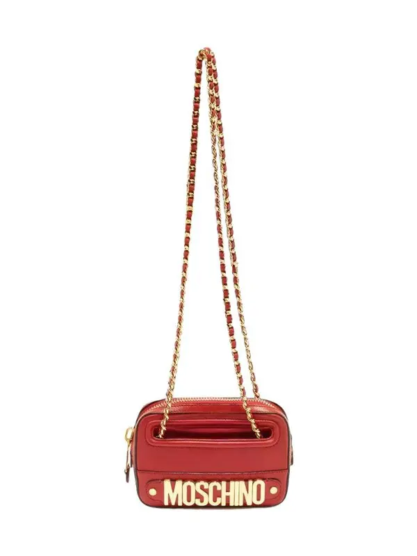 Moschino Lettering Crossbody Bag - Red