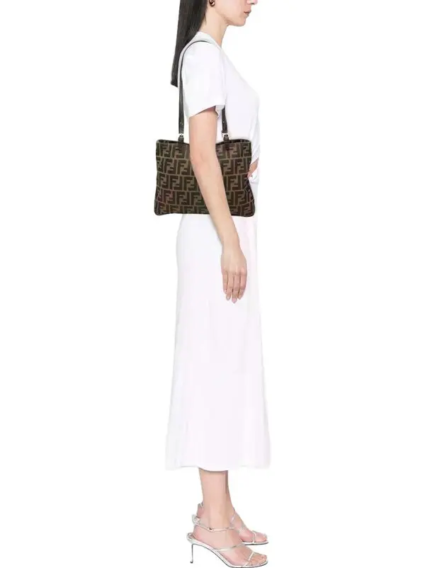 Fendi Zucca Canvas Shoulder Bag - Brown