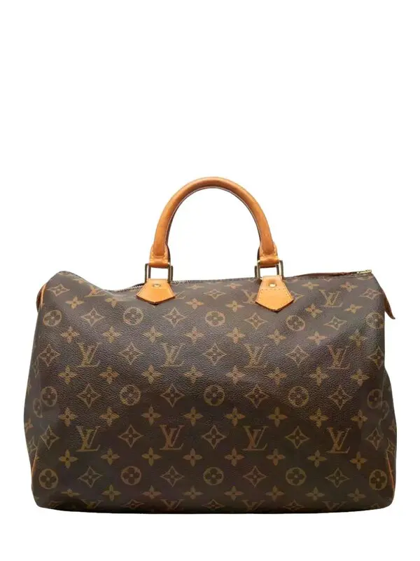 LOUIS VUITTON 1995 Monogram Speedy 35 Boston Bag - Brown