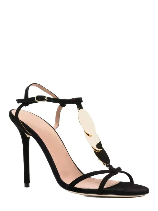MALONE SOULIERS Embellished T-bar Stiletto Sandals - Black