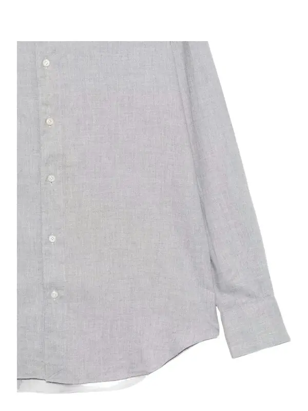 FINAMORE 1925 Button-down Long-sleeve Shirt - Grey