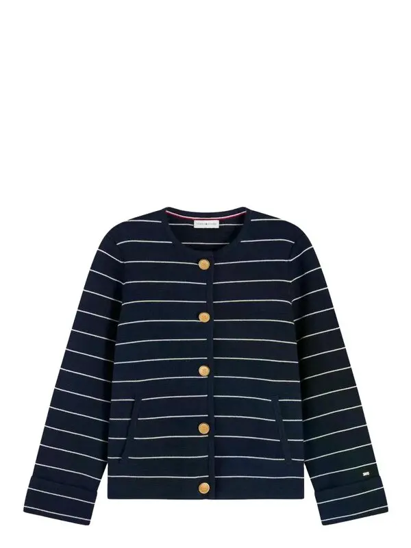 Tommy Hilfiger Striped Button-up Cardigan - Blue