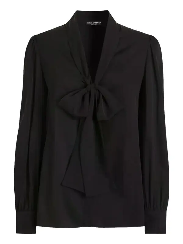 Dolce & Gabbana Pussy-bow Blouse - Black