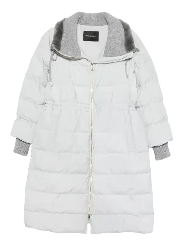 Fabiana Filippi Quilted Shearling-trim Parka - Grey