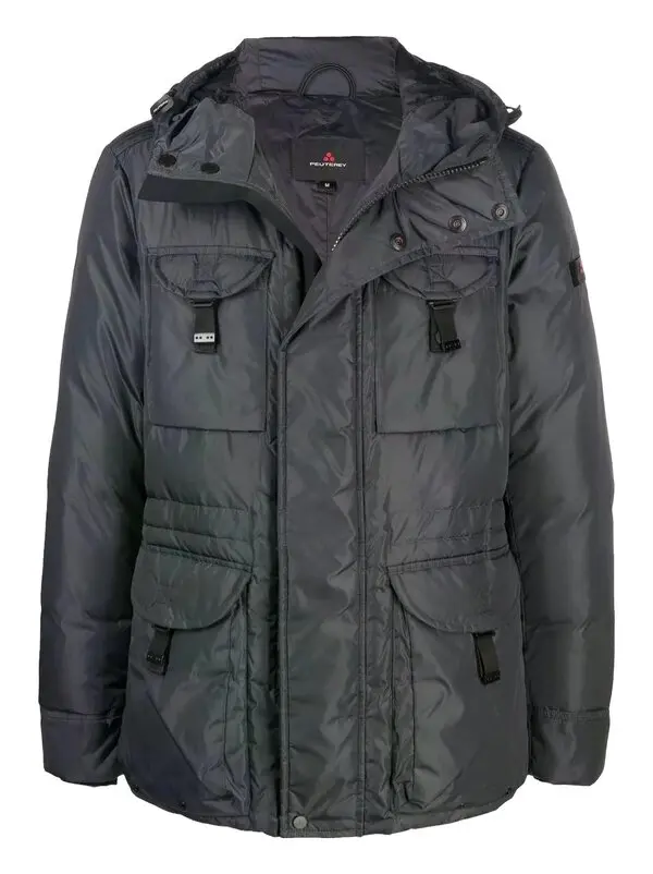 Peuterey Flap-pockets Hooded Padded Jacket - Black