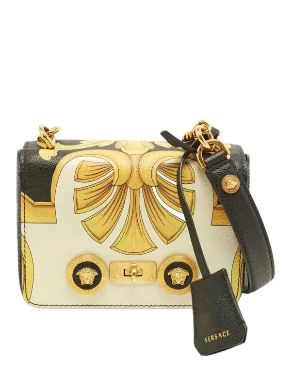 Versace Icon Medusa Baroque-print Mini Crossbody Bag - Black