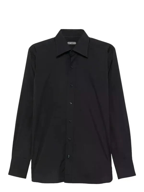 TOM FORD Button-down Long-sleeve Shirt - Black