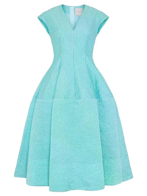 ROKSANDA Kova Textured Midi Dress - Blue