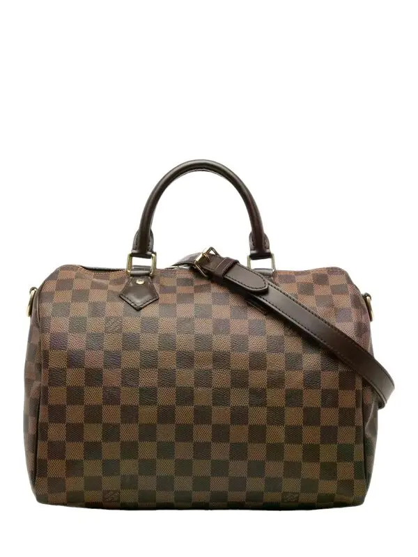 LOUIS VUITTON 2017 Damier Ebene Speedy Bandouliere 30 Satchel - Brown