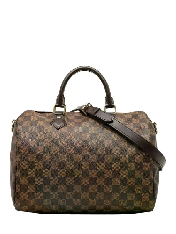 LOUIS VUITTON 2017 Damier Ebene Speedy Bandouliere 30 Satchel - Brown