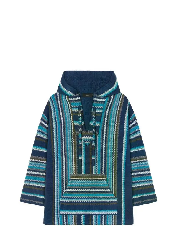 Alanui Ushuaia Stories Knitted Baja Hoodie - Blue