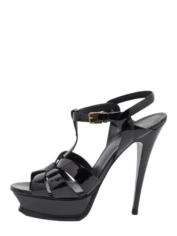 Saint Laurent Tribute Platform Sandals - Black
