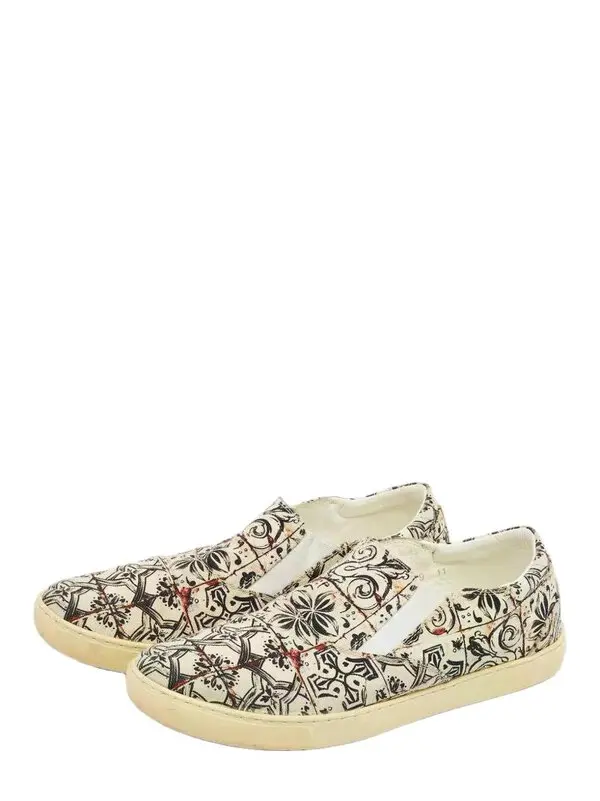 Dolce & Gabbana Majolica Print Slip-on Sneakers - Neutrals