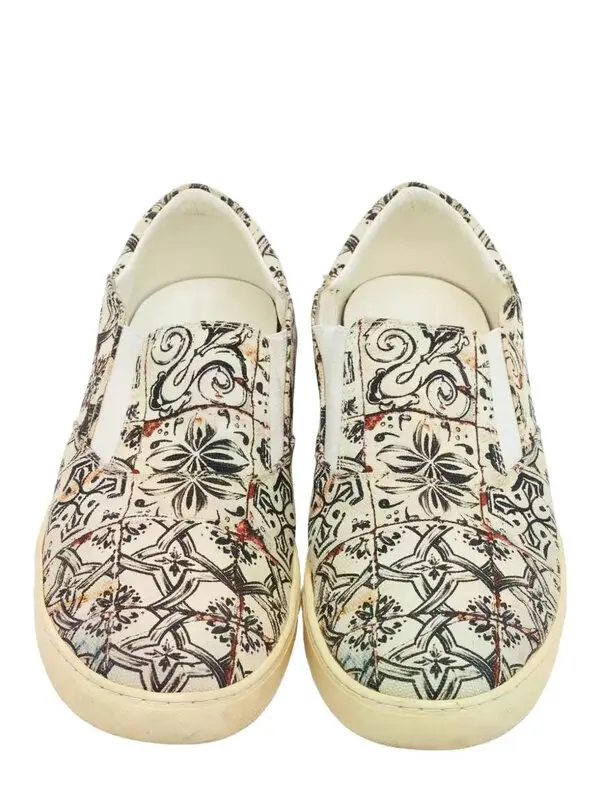 Dolce & Gabbana Majolica Print Slip-on Sneakers - Neutrals