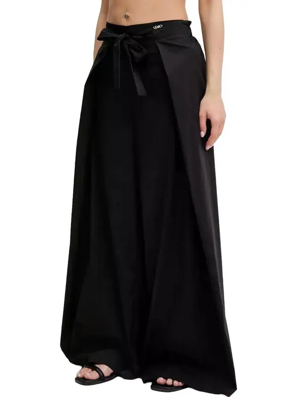Liu Jo Bow Detail Palazzo Pants - Black