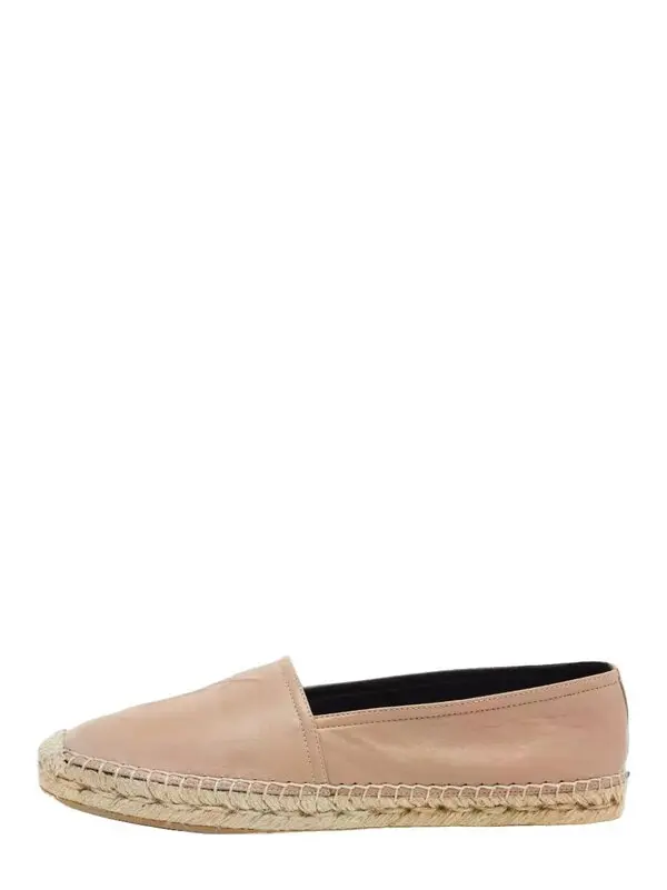 Saint Laurent Cassandre Leather Espadrilles - Neutrals
