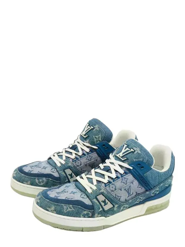 LOUIS VUITTON Monogram Denim Low-top Sneakers - Blue