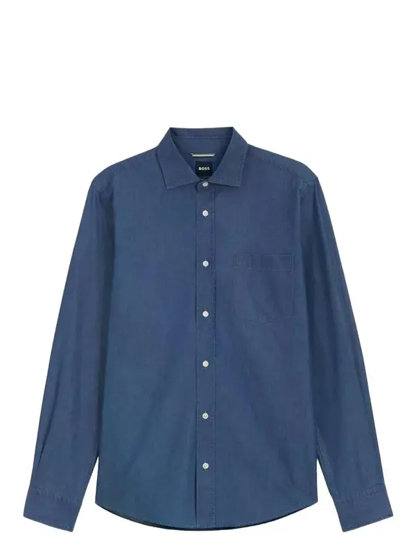 BOSS Patch-pocket Shirt - Blue