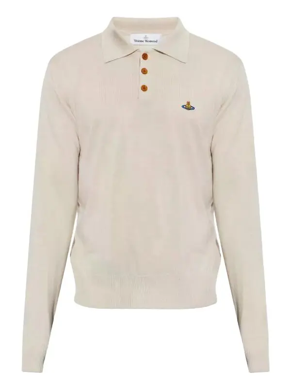 VIVIENNE WESTWOOD Wool Polo Mark - Neutrals