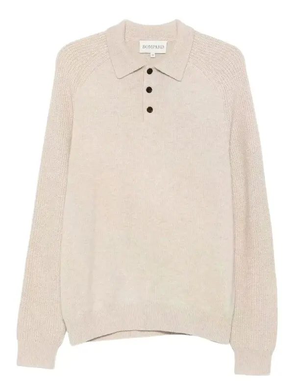 Eric Bompard Raglan-sleeve Cashmere-blend Polo Shirt - Neutrals