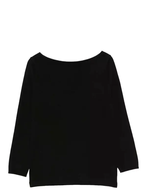 Alpha Studio Boat-neck Knit - Black