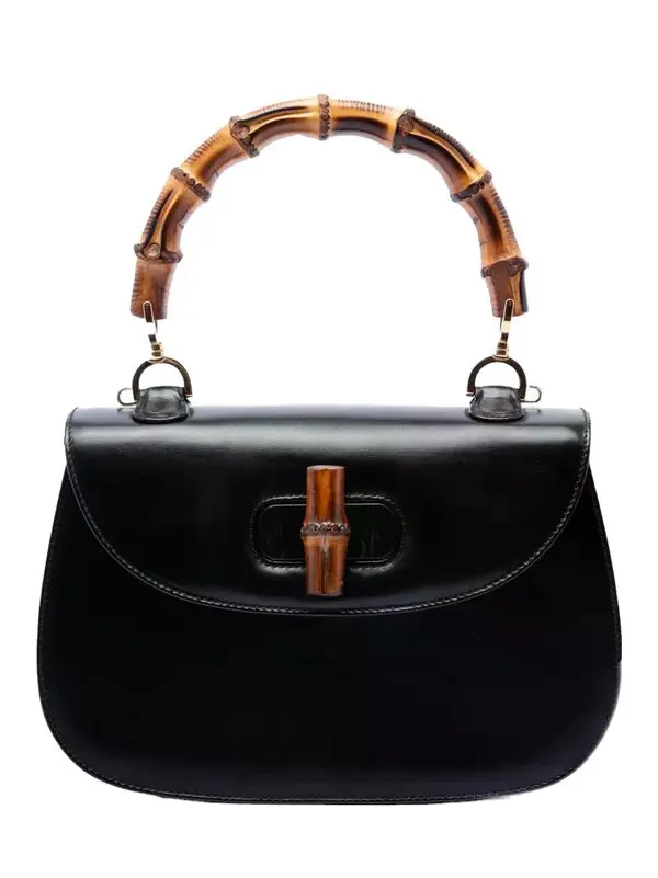 Gucci 20th Century Bamboo Top Handle Satchel - Black